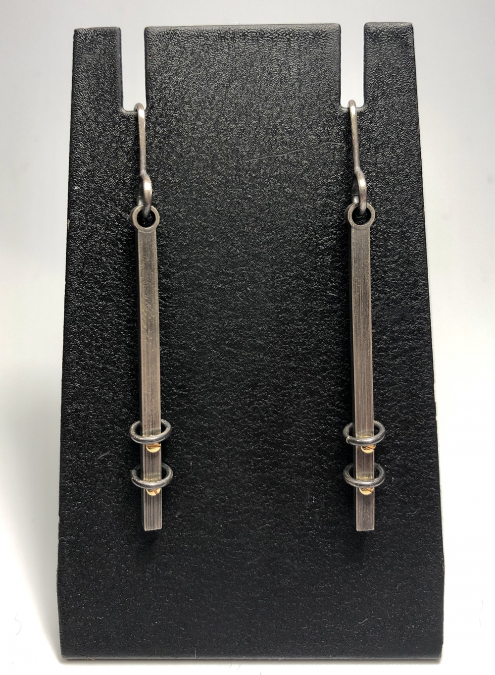 Sterling Rod Earrings with Gold Plated Screws | Michele A Friedman